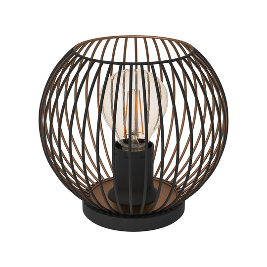 Eglo 901872 Almanzora Black & Copper Wire Modern Steel Table Lamp ...