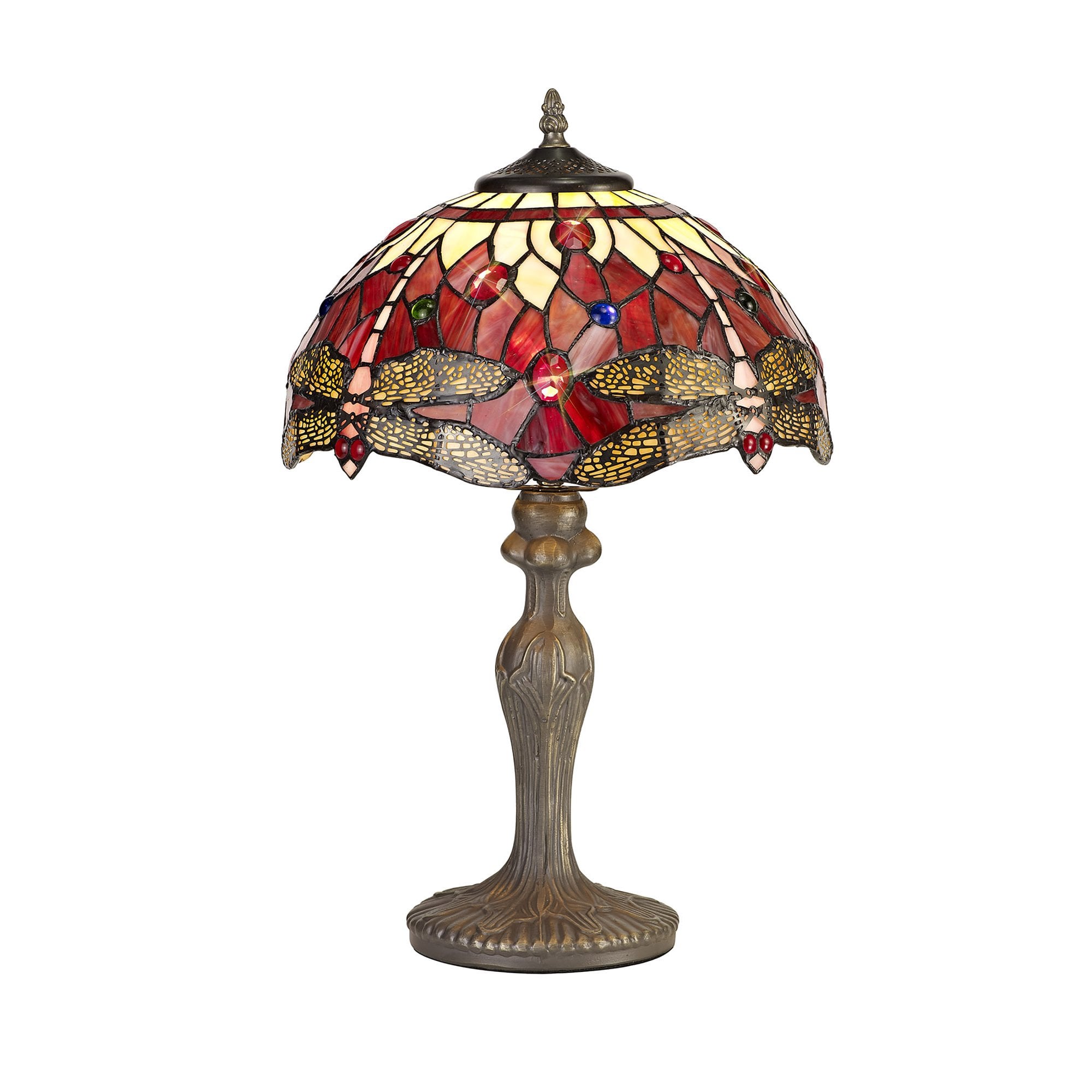 Nelson Lighting NLK00879 Heidi 1 Light Curved Table Lamp With 30cm Tif ...