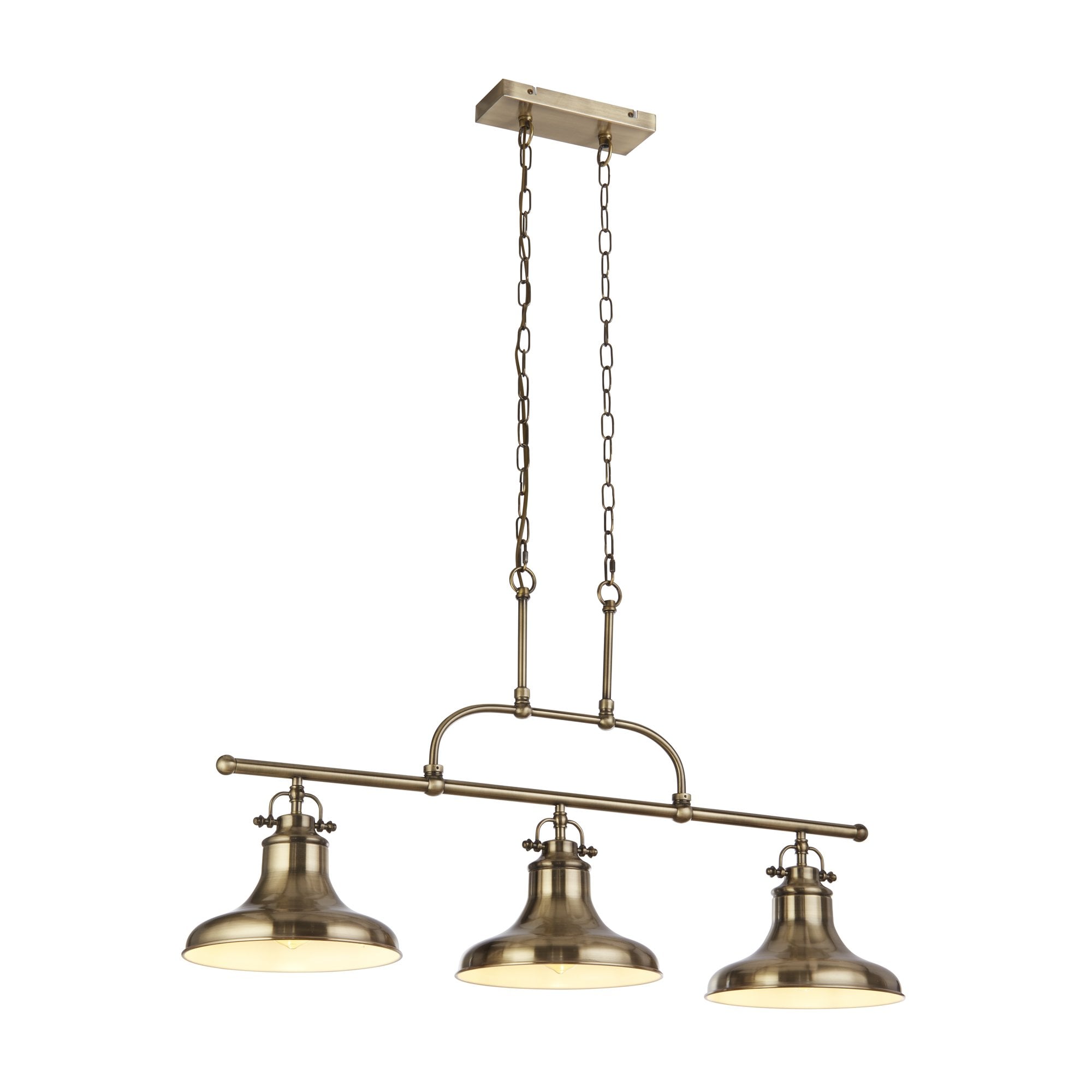 Searchlight 3193-3AB Dallas 3 Light Bar Pendant Antique Brass Metal ...